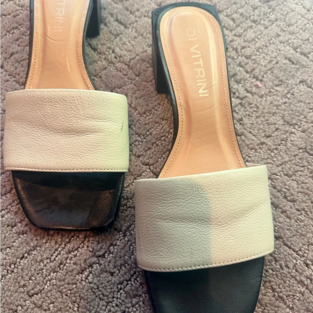 Di Vitrini | Shoes | Di Vitrini White Leather Slide Sandals For Women ...